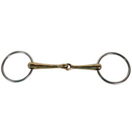 Brass Jointed Snaffle Fine Loops | Tosoni Selleria